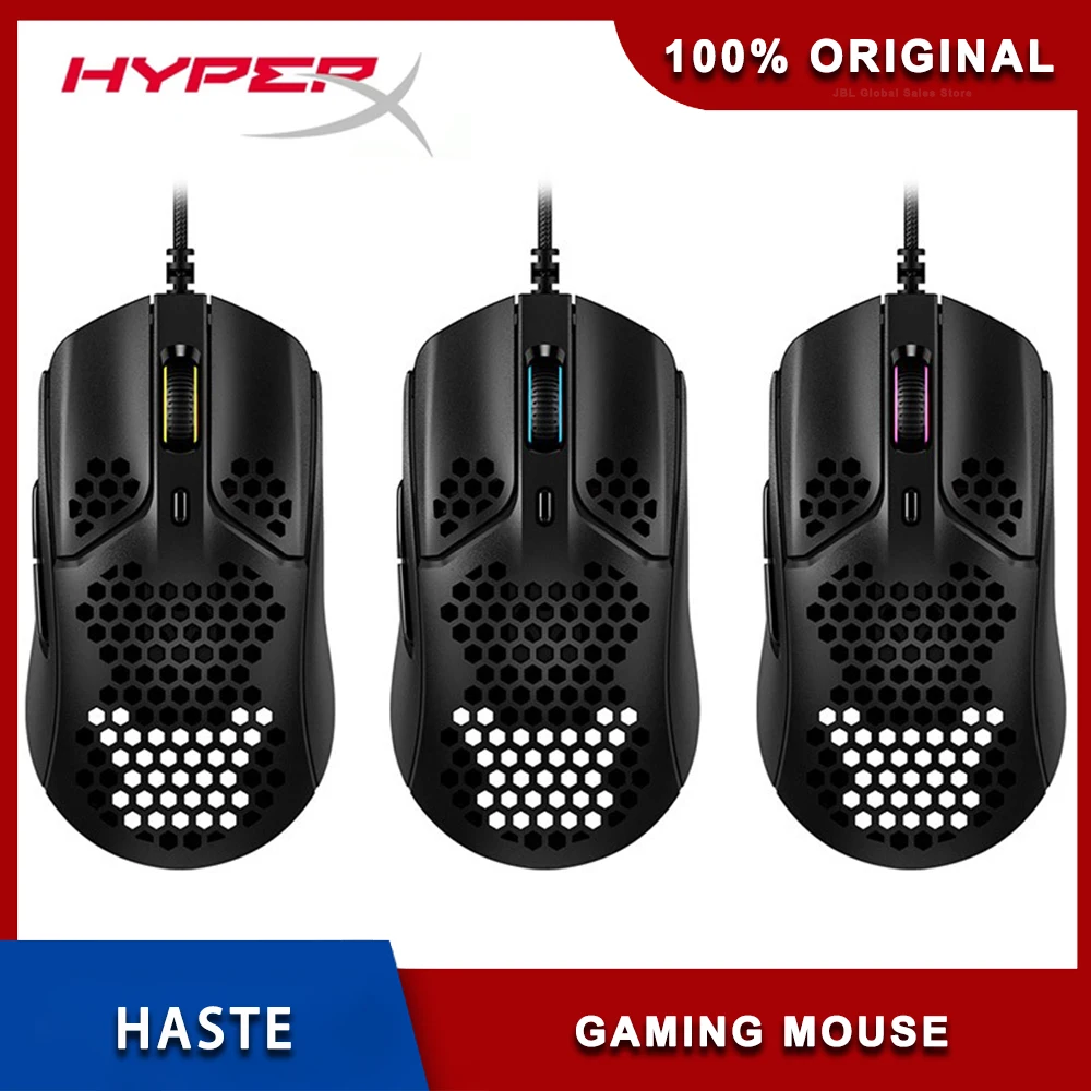 HyperX Pulsefire Haste ratón para juegos RGB 16000 DPI, con cable USB ...