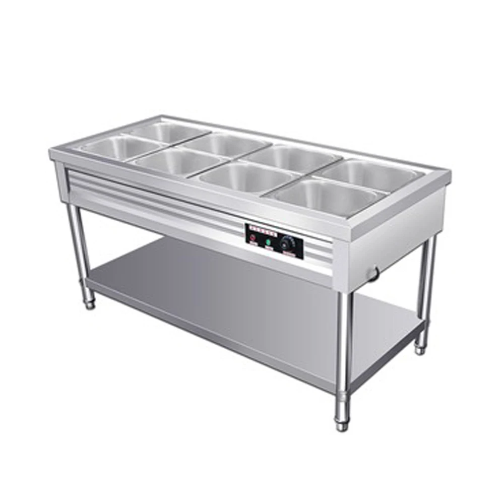 Stainless-Steel-Commercial-Electric-Heating-Insulation-Sales-Table-Soup ...