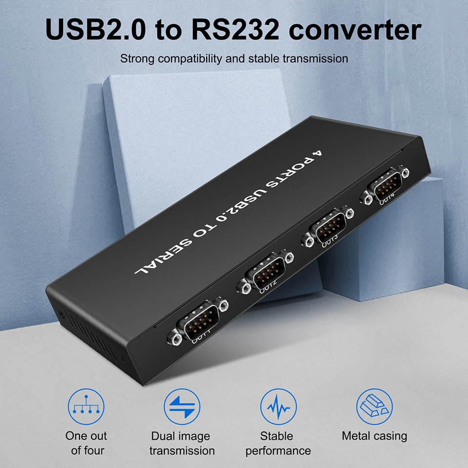 USB-2-0-to-4-Ports-RS232-Adapter-Convertor-DB9-COM-RS-232-Serial-Port ...