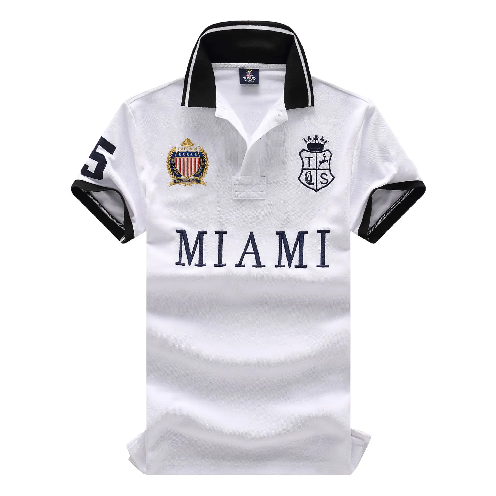 Miami-Polo-Shirts-Men-Casual-Embroidered-Polos-Summer-Cotton-Breathable ...