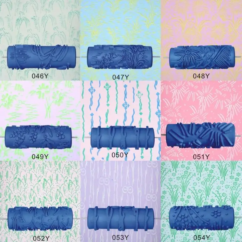 97QC 5" Embossed Paint Roller Sleeve Wall Texture Stencil Brush Pattern ...