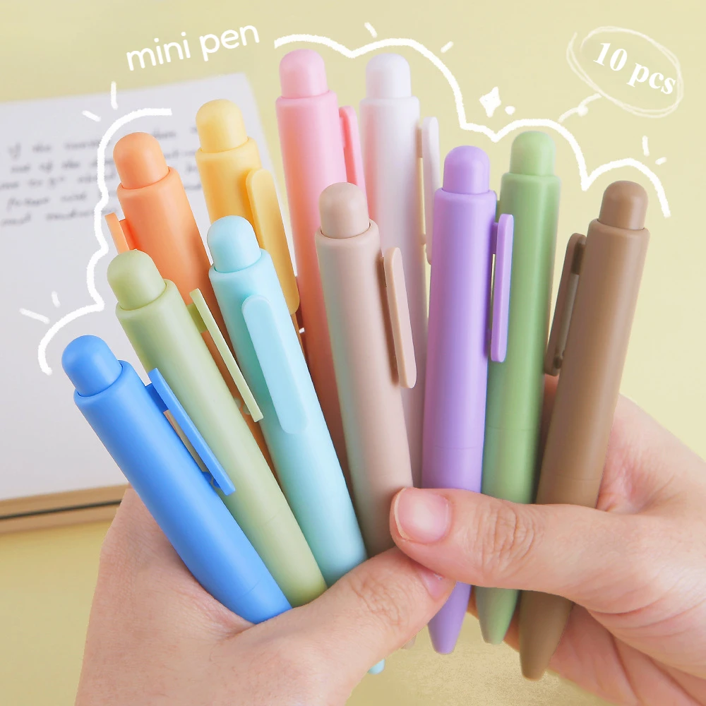 50PCS Mini Pocket Pen Cute Pens Portable Macaron Colorful Gel Pens ...
