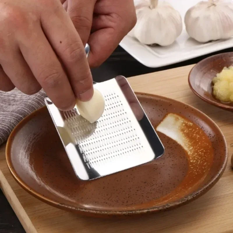 1PC Stainless Steel Garlic Crusher Ginger Wasabi Grater Mustard Grinder ...