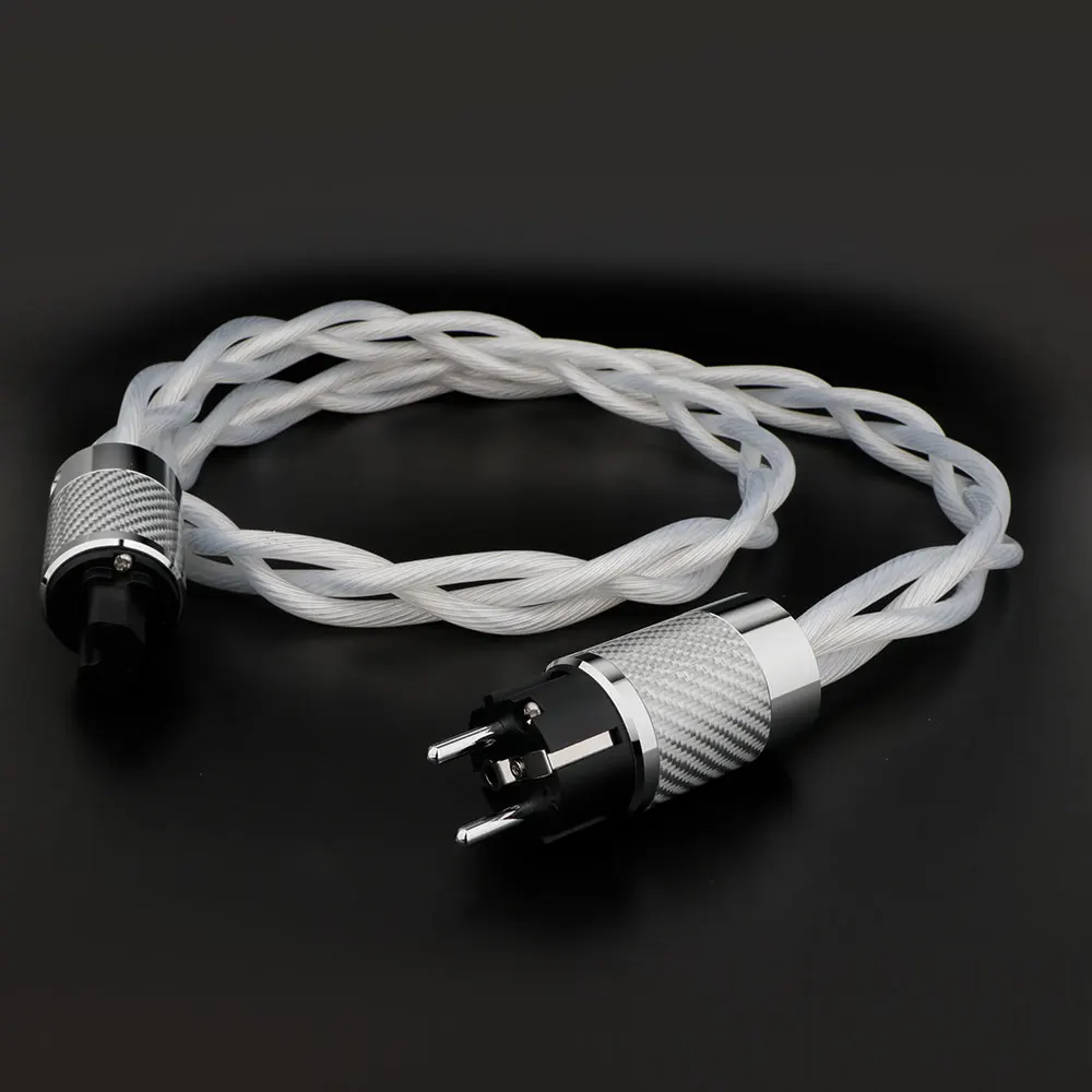 HiFi-Silver-Power-Cable-5N-OCC-Single-Crystal-US-EU-AC-Audiophile-Audio ...