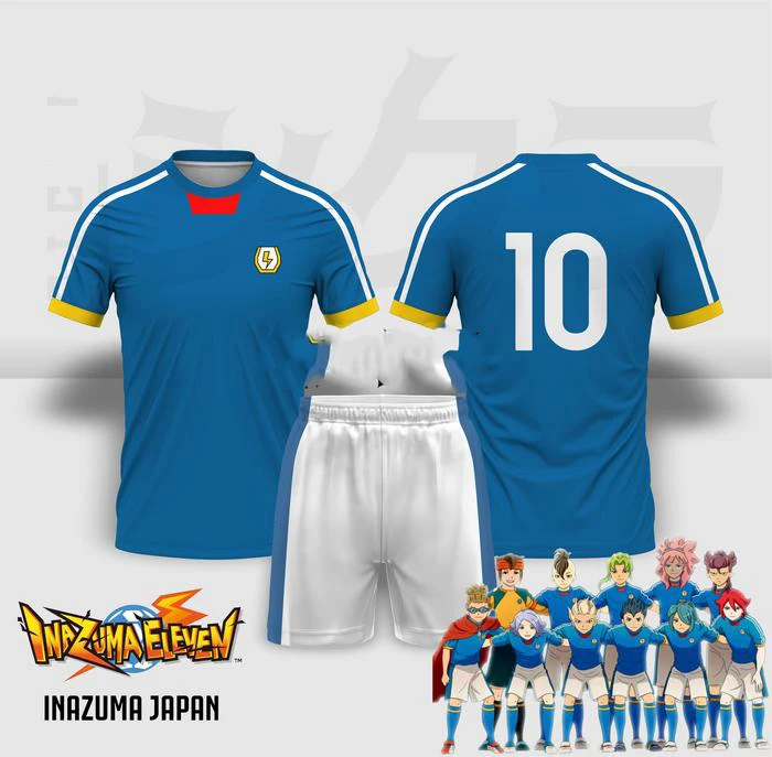 Anime Inazuma Eleven Kaio Cosplay T-shirt Shorts Sets 3D Blaze 10 Print ...