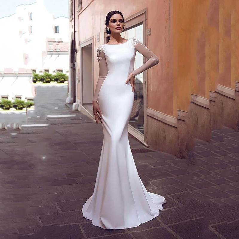 Vestido-De-Noiva-De-Cetim-Sereia-Boho-Lace-Appliques-Vestidos-De-Noiva ...