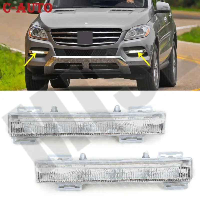 Car Front LED Daytime Running Light DRL Fog Lamp For Mercedes-Benz W166 ...