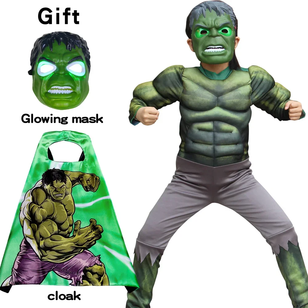 Disfraz de Hulk musculoso de anime para niños, disfraz de superhéroe ...