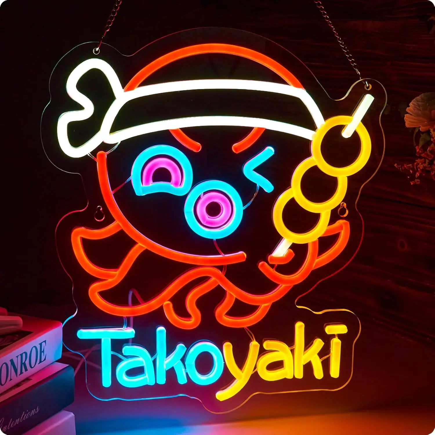 Takoyaki Neon Sign Dimmable Neon Lights for Japanese Street Food Shop ...