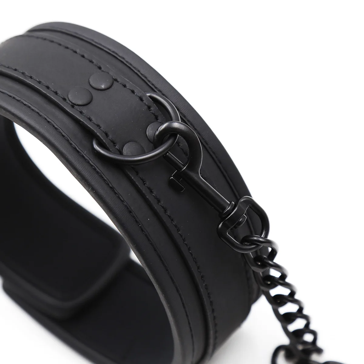 Menottes de cheville en série noire solide collier SM BDSM contraintes ...
