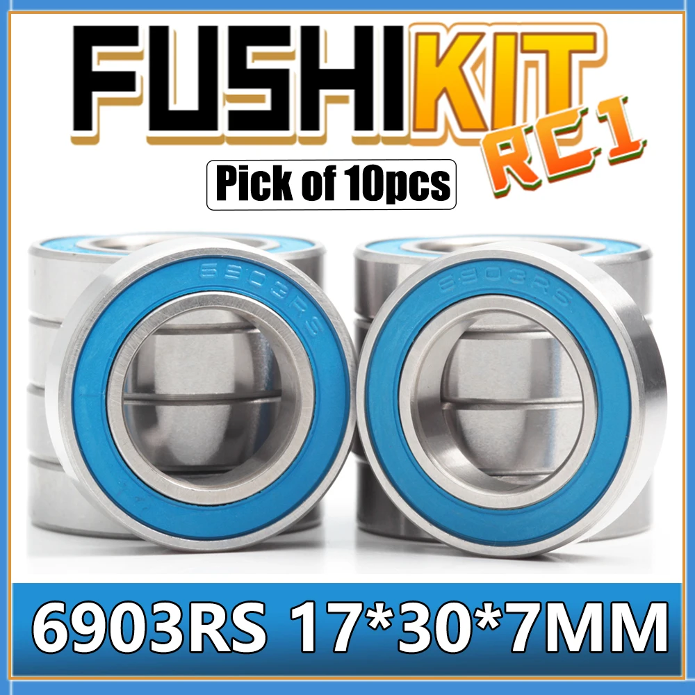 FUSHI-6903RS-Bearings-Blue-Sealed-17x30x7-mm-ABEC-3-6903-2RS-Shaft-Ball ...