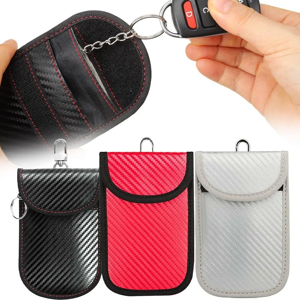 Car Key Signal Blocker Case Faraday Cage Fob Pouch Keyless RFID ...