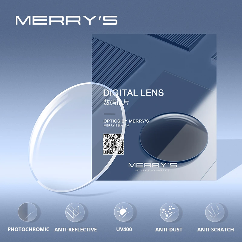 Merrys Photochromic C3 Series Anti-reflective Prescription Lens Cr-39 ...