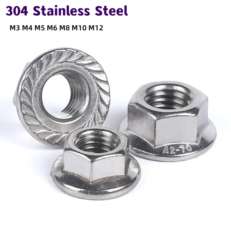 Tuerca-de-brida-hexagonal-de-acero-inoxidable-304-M3-M4-M5-M6-M8-M10 ...