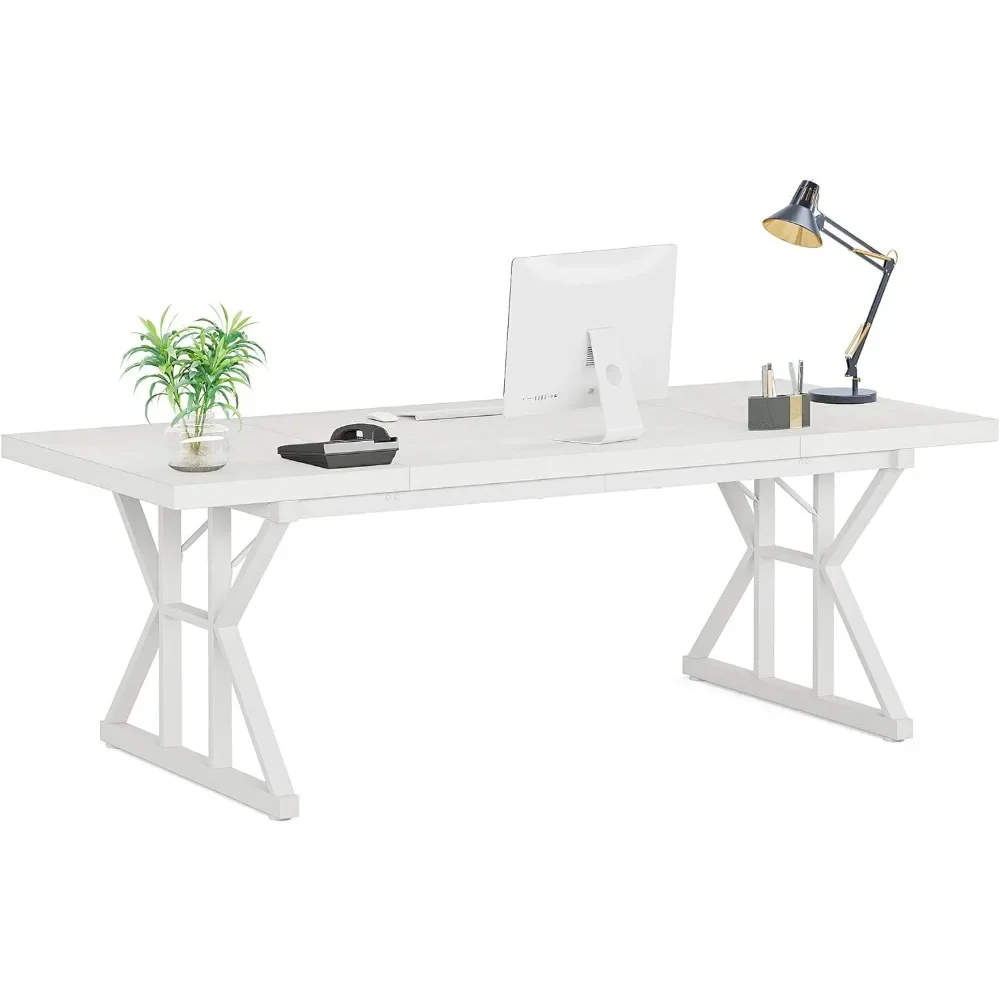 Large-Executive-Desk-Extra-Long-Computer-Office-Desk-Workstation-Modern ...