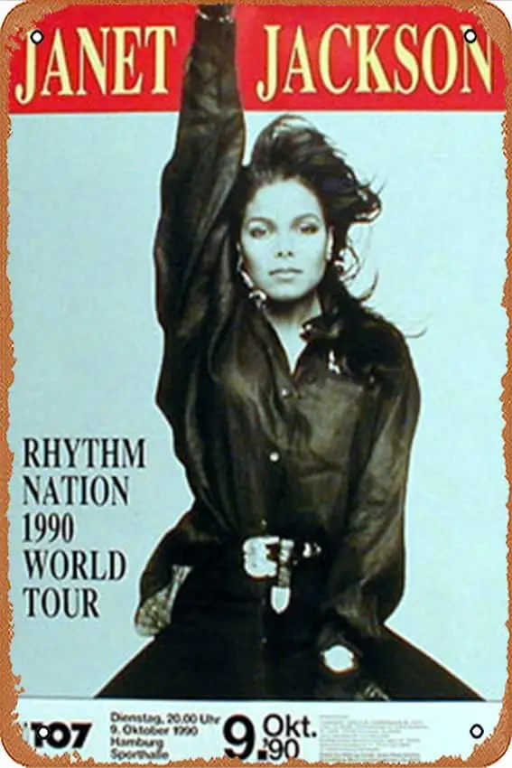 Jackson, Janet concert poster Poster Retro Metal Tin Sign Sign for Home ...