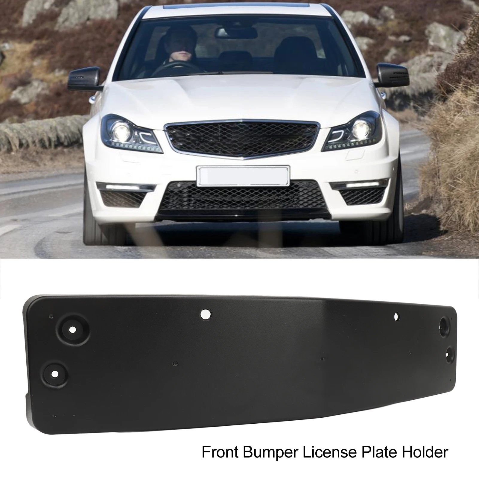 Car-Front-Bumper-License-Plate-Bracket-Holder-204-880-13-44-for-C-Class ...