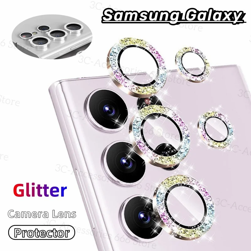 Glitter-Bling-Metal-Lens-Rings-For-Samsung-Galaxy-S23-S24-Ultra-S23 ...
