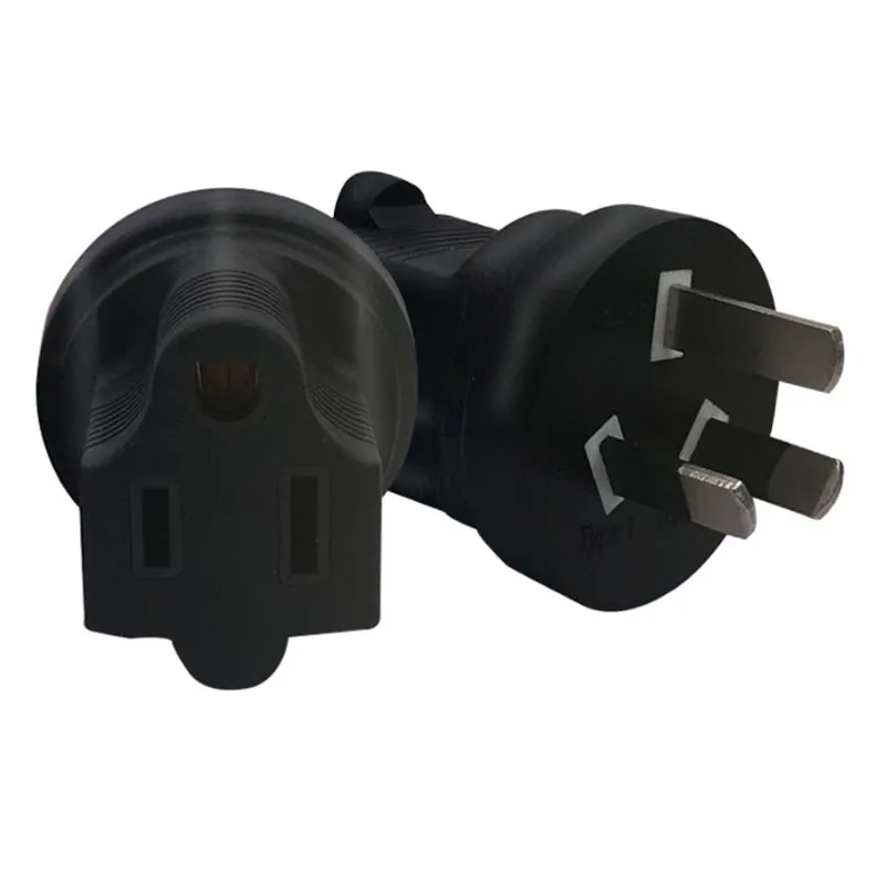 Black 10A 250V Australia New Zealand China 3Pin male to USA Japan ...