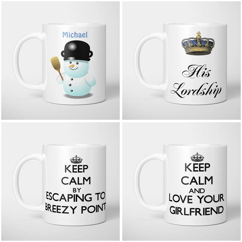 Custom Funny Coffee Cups Interesting Text Ceramic Cups Creative Cups ...
