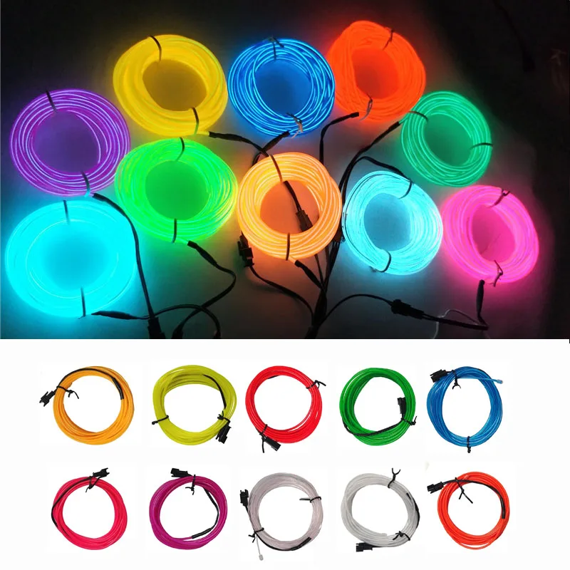 10M-5M-3M-1M-Glow-EL-Wire-Cable-LED-Neon-Christmas-Dance-Party-DIY ...