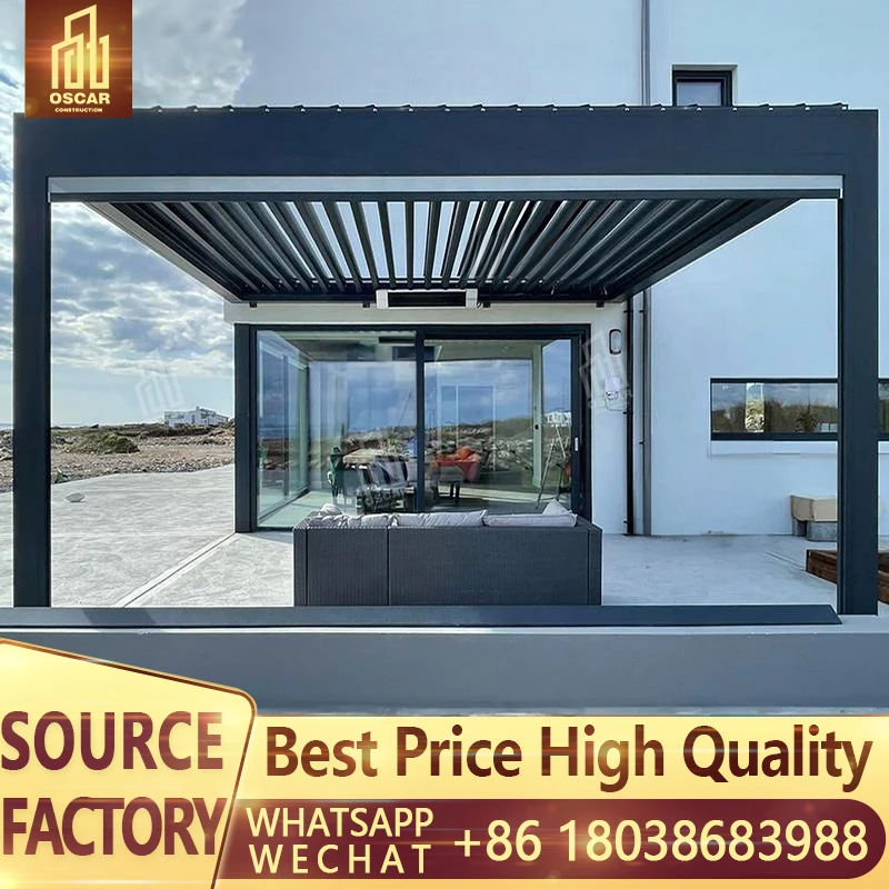 Easily-assembled-Bioclimatique-electric-motorized-sunroof-louvered-roof ...