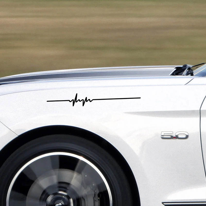 ECG-Strip-Stickers-For-Car-Body-Windows-Vinyl-Water-Proof-Laser ...