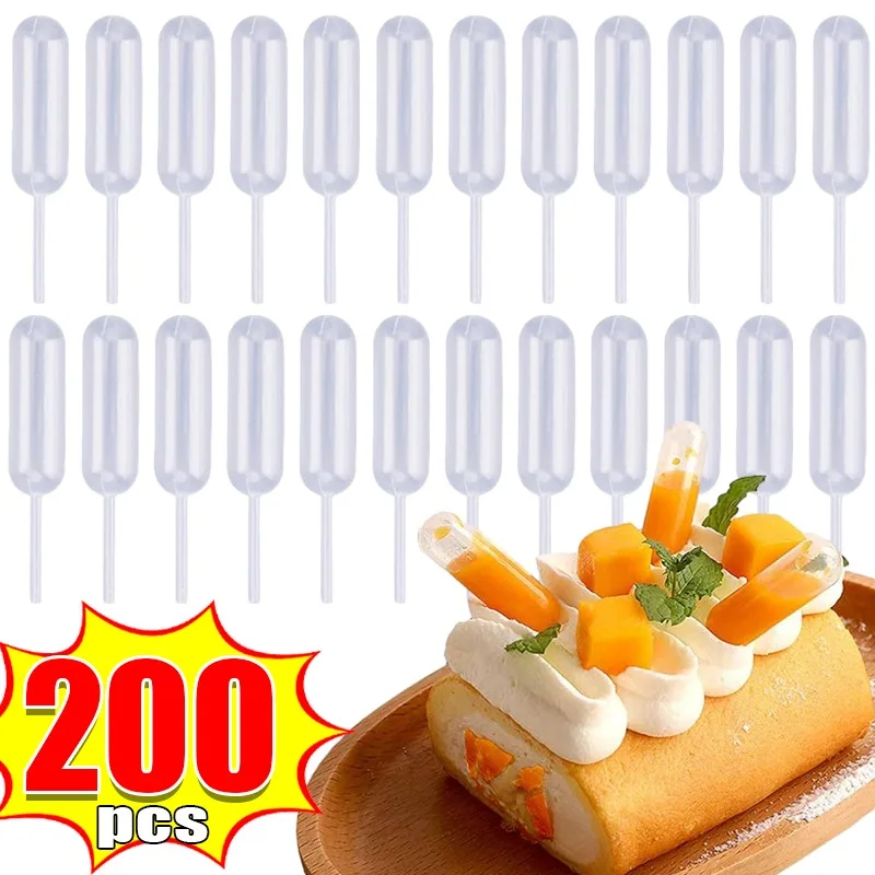 200-50PCS-4ml-Plastic-Liquid-Squeeze-Droppers-Disposable-Jam-Pipettes ...