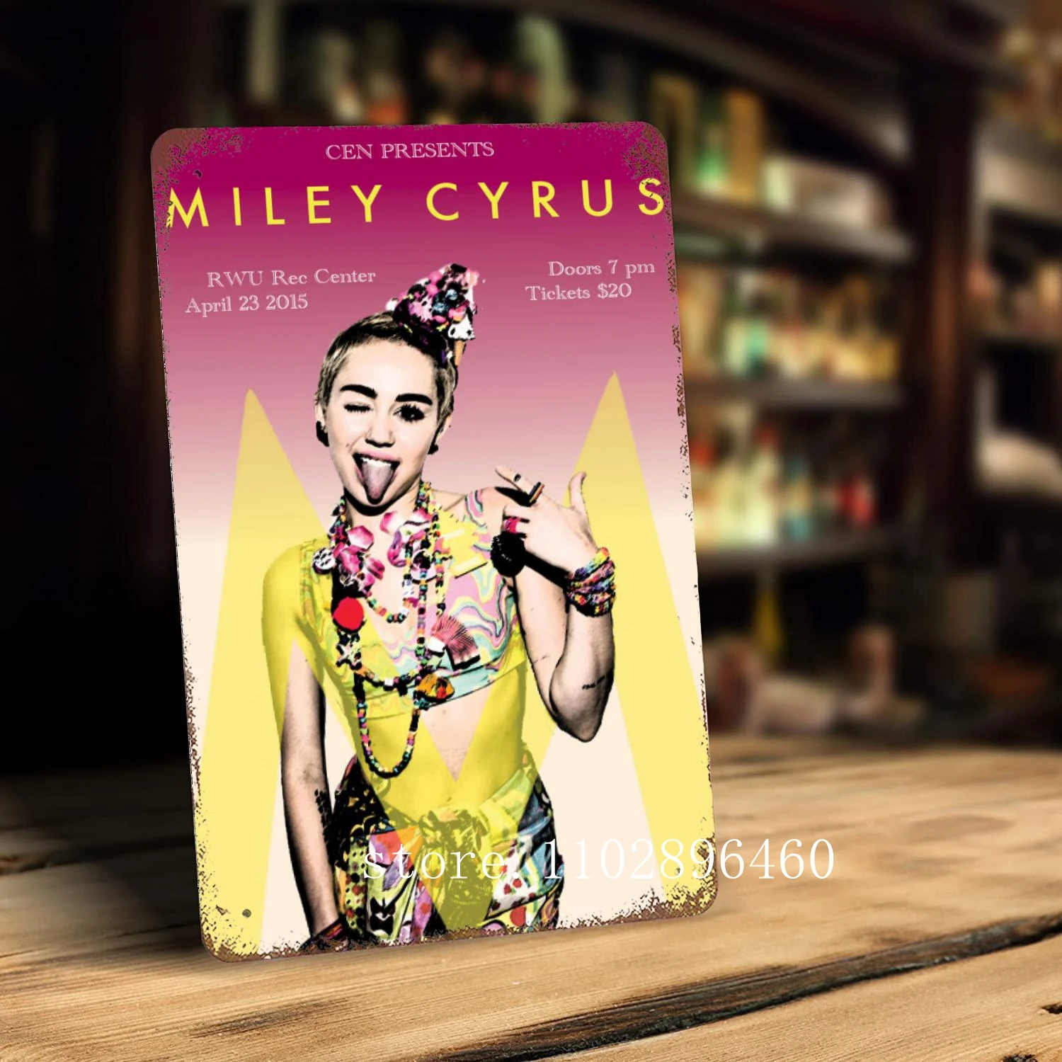 Miley Cyrus Poster Tin Sign Metal Signs Vintage Style Wall, 54% OFF