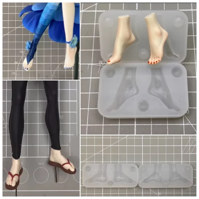 Proportional Male/female Foot Silicone Mold with Toe Foot Mold DIY ...