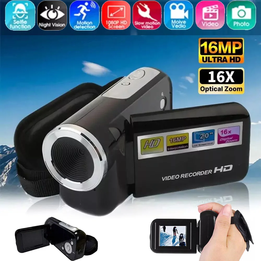 64GB 16MP 1080P Digital Video Camera for Beginners Portable DV ...