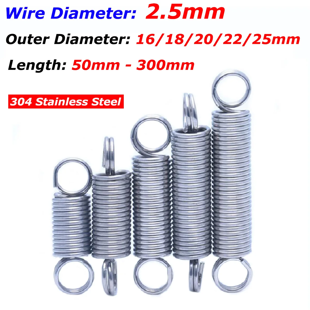 2-5mm-Wire-Dia-304-Stainless-Steel-Tension-Spring-Ring-Hook-Extension ...