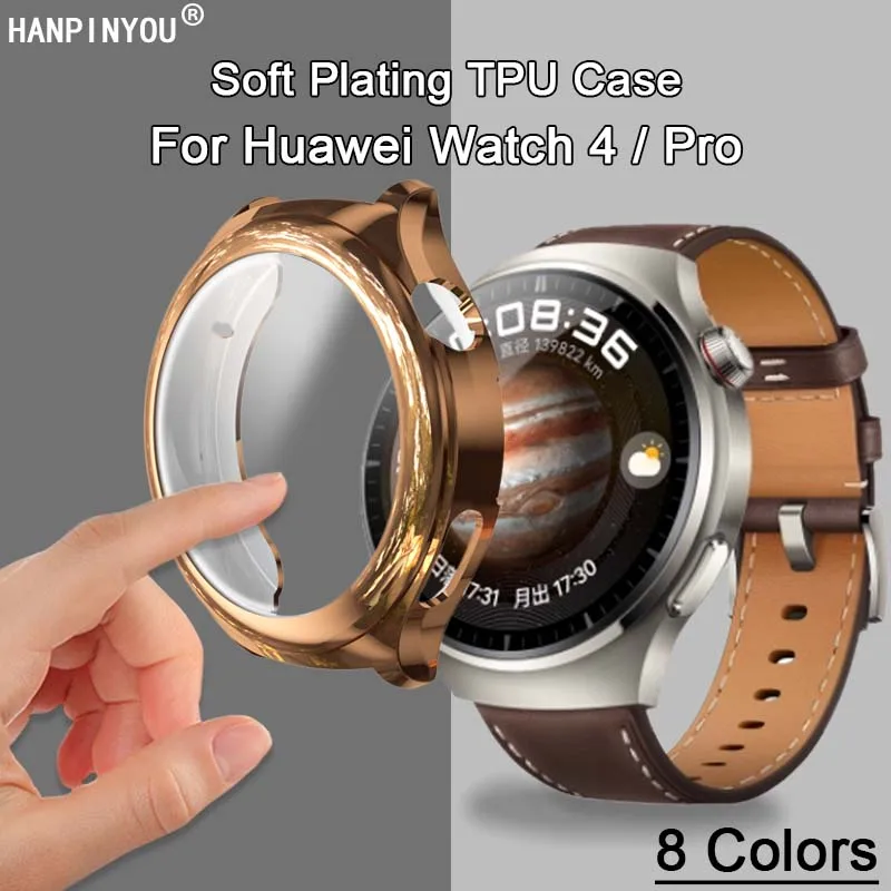 Full-Cover-Soft-Silicone-TPU-Plating-Watch-Case-For-Huawei-Watch-4-Pro ...