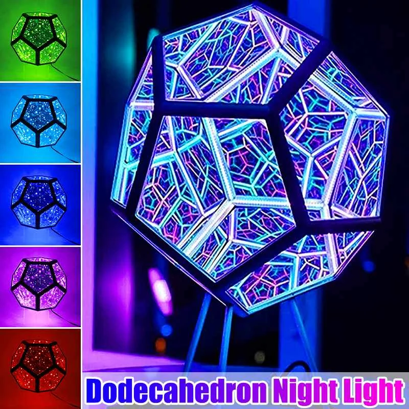 3D-LED-Atmosphere-Desk-Light-Dodecahedron-Color-Art-Lights-USB-Charge ...