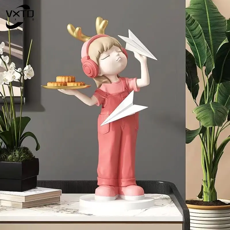 Creative-Girls-Storage-Tray-Resin-Ornaments-Home-Decor-Crafts-Statue ...