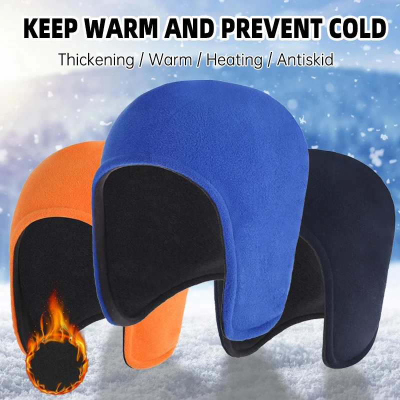 Fleece-Beanies-Hat-With-Earmuffs-Ear-Cover-Warmer-Caps-Winter-Windproof ...