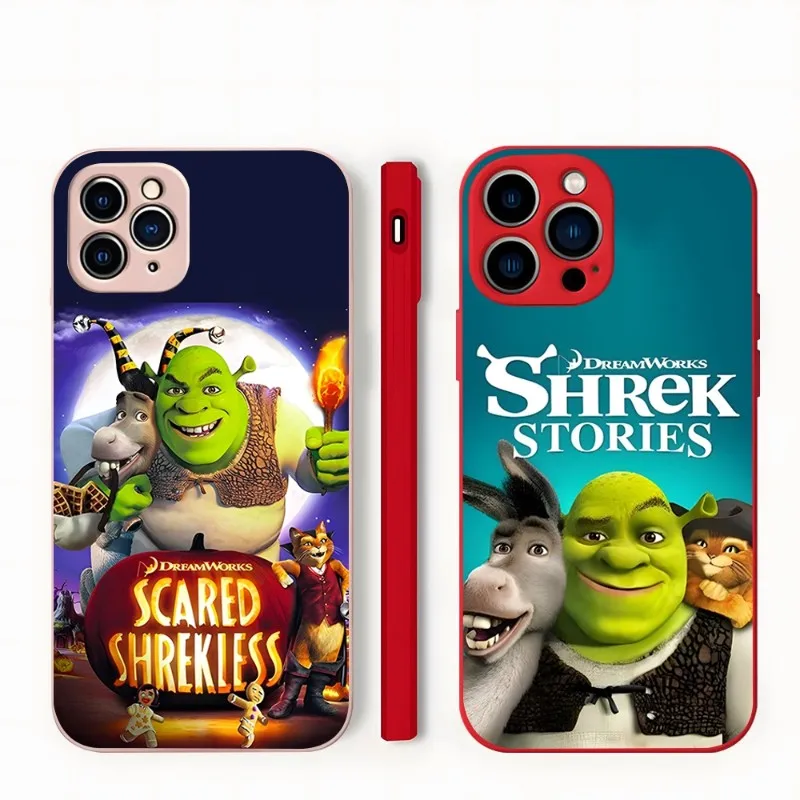 Cartoon Moive Shrek Phone Case Red Pink For Apple IPhone 12 13 14 Pro ...