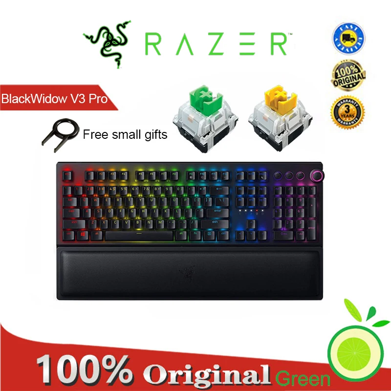 Razer BlackWidow V3 Pro Mechanical Wireless Game Keyboard 3 Connection ...