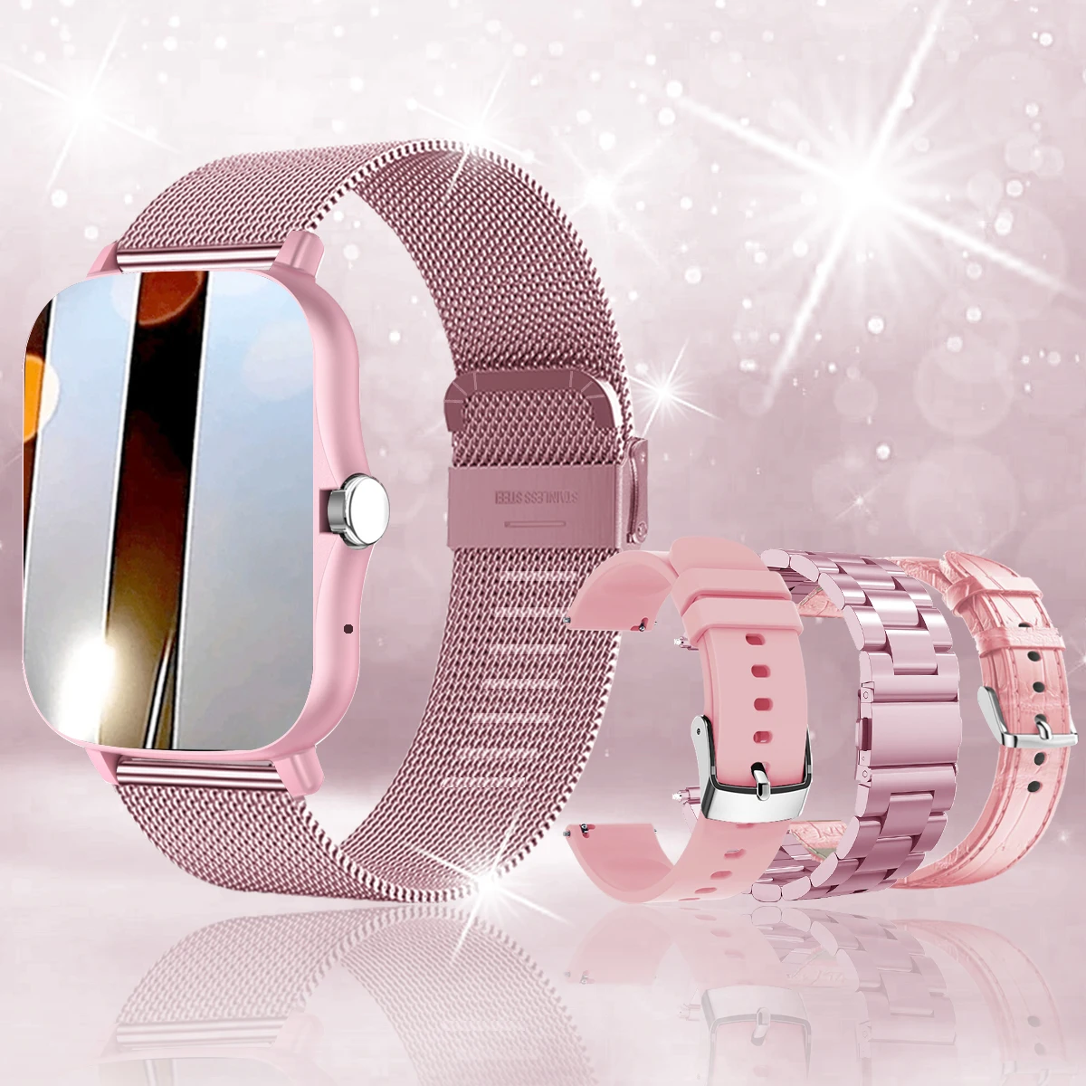 3pc-Straps-Smart-Watch-Women-Men-Smartwatch-Sport-Smart-watch-For ...