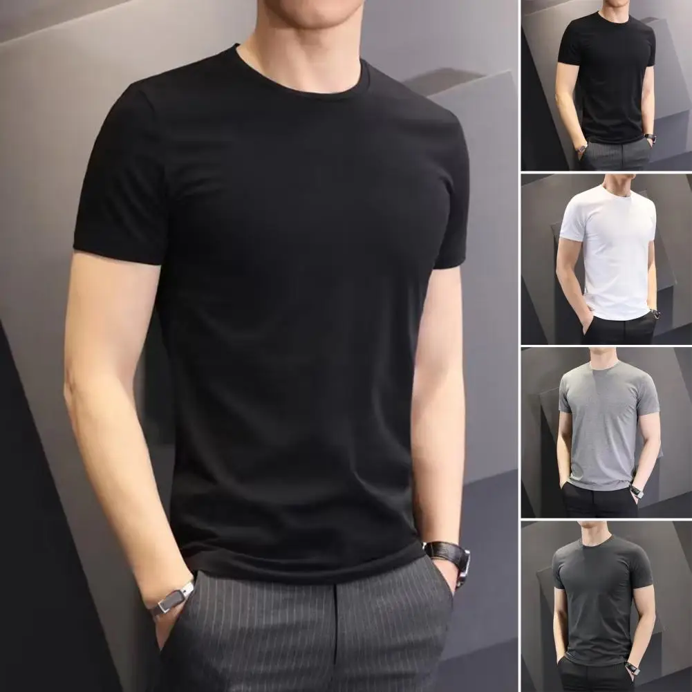 Men-Slim-Fit-T-shirt-Stylish-Men-s-Summer-T-shirt-Soft-Breathable-Slim ...