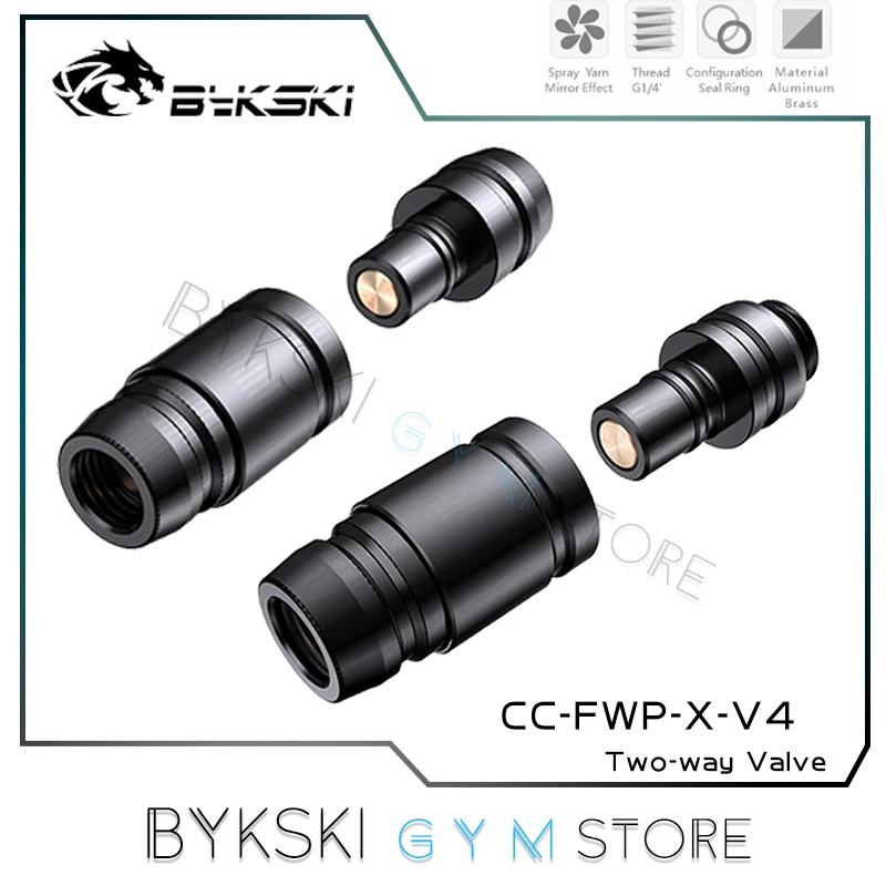 Bykski-Water-Cooling-Quick-Disconnected-Fitting-Two-way-Waterstop-Valve ...