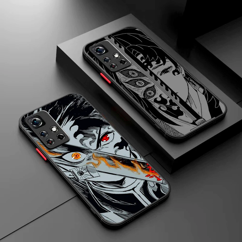 Anime Demon Slayer Phone Case For Xiaomi Redmi Note 13 12 11 10 10C 10X ...