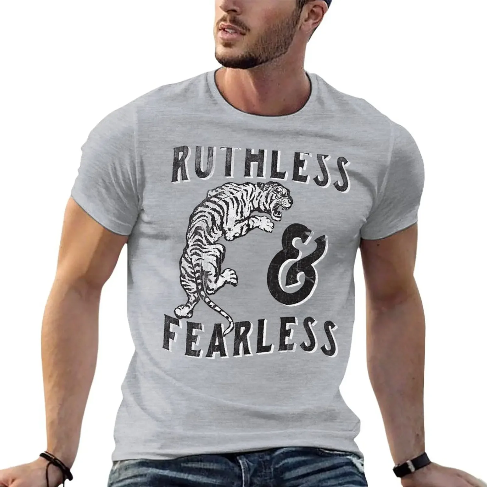 Ruthless-and-Fearless-Tiger-T-shirt-summer-tops-Short-sleeve-tee ...