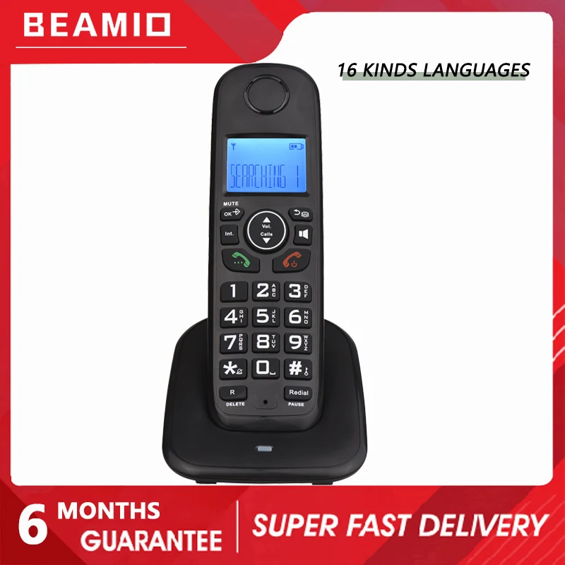 Telefone PSTN sem fio com Multi Language Call ID Handfree Backlight ...