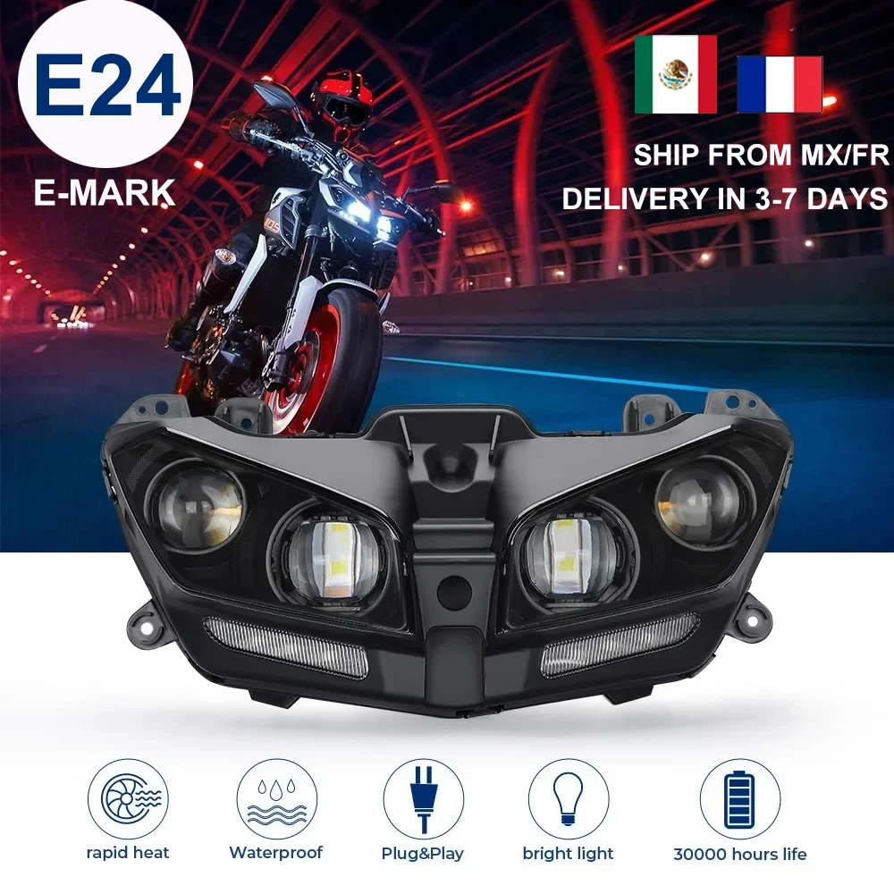 For-YAMAHA-MT09-Headlight-MT-09-LED-Lamp-DRL-FZ09-2017-2018-2019-2020 ...