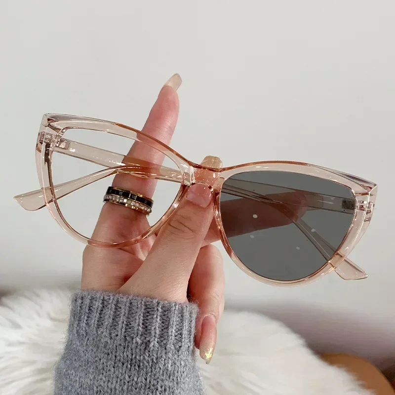 Photochromic-Anti-Blue-Light-Glasses-Women-Men-Cat-Eye-Discolored-Blue ...