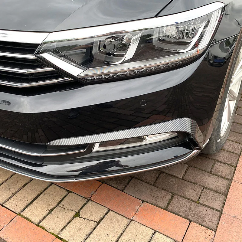 Auto Front Bumper Fog Light Air Knife Trim For Volkswagen VW Passat B8 ...