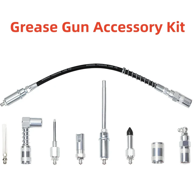 Grease Gun Tip, 9-Piece Grease Coupler Kit Quick Connect, 59% OFF