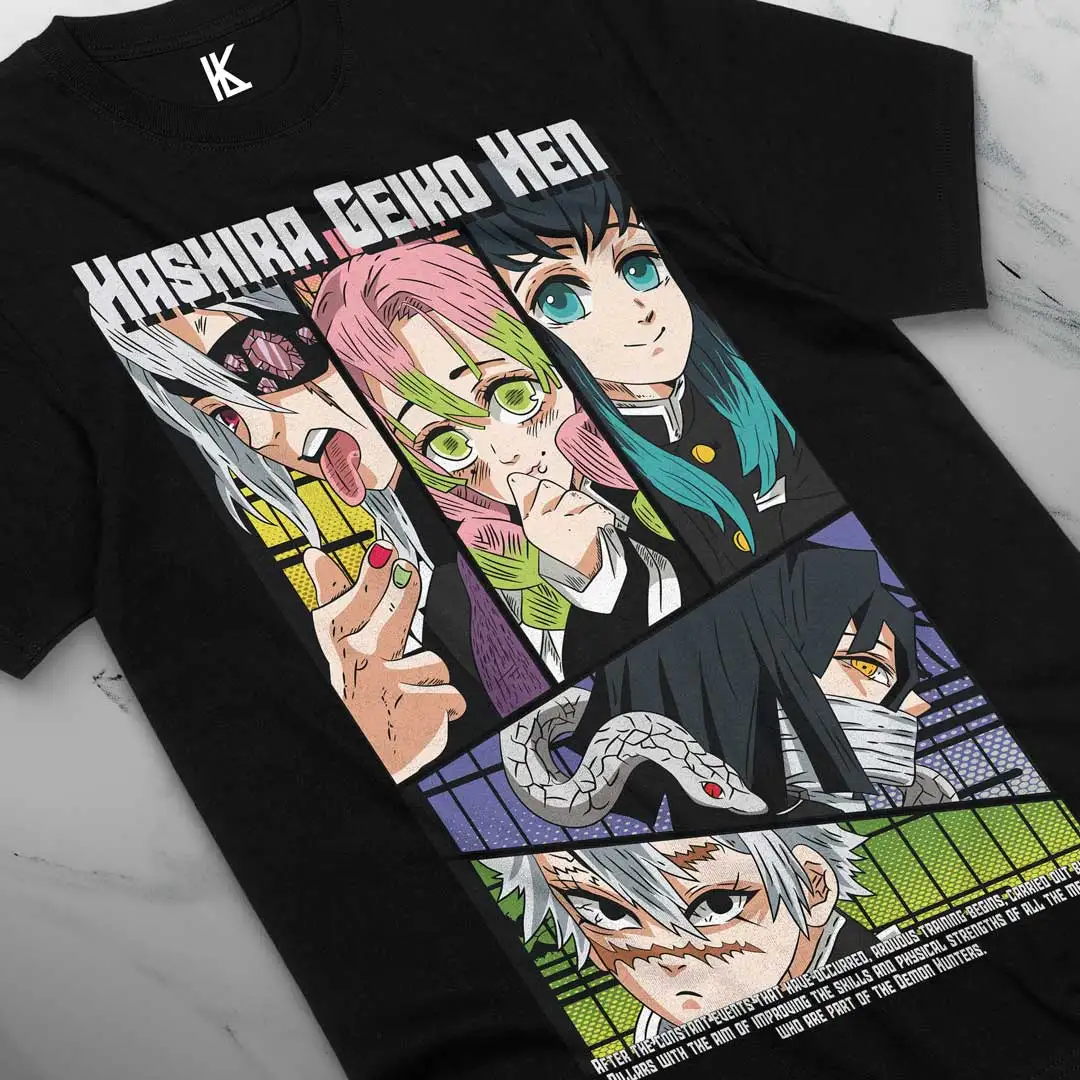 Hashira Demon Slayer T-Shirt Kimetsu No Yaiba Tengen Horror Anime Gift ...