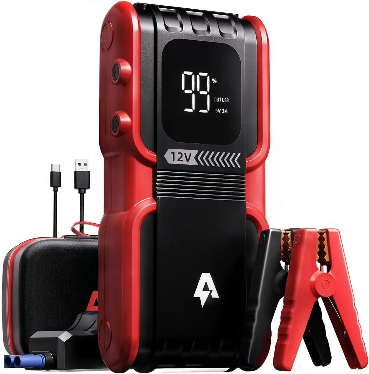 4000A Jump Starter 20000mAh Power Bank, Portable Car Battery Booster ...